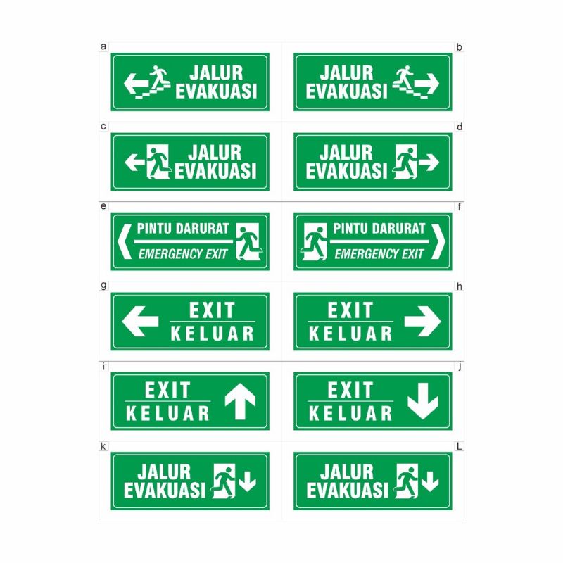 Jual Akrilik Jalur Evakuasi / Emergency Kit / Exit | Shopee Indonesia