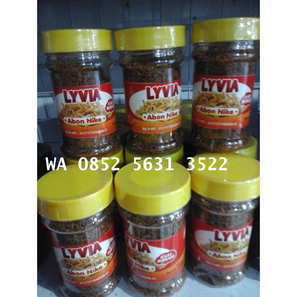 Jual Abon Ikan Nike Merk Lyvia 100 gram Oleh Oleh Khas Manado | Shopee ...