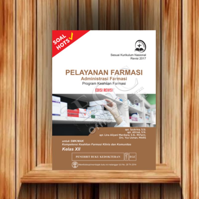 Jual EGC BUKU SMK KESEHATAN Pelayanan Farmasi Administrasi Farmasi ... Jual EGC BUKU SMK KESEHATAN Pelayanan Farmasi Administrasi Farmasi ...