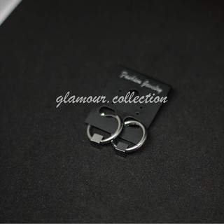 Jual Anting Tindik Telinga Pria Titanium Model Bulat/Ring Bandul Kotak ...