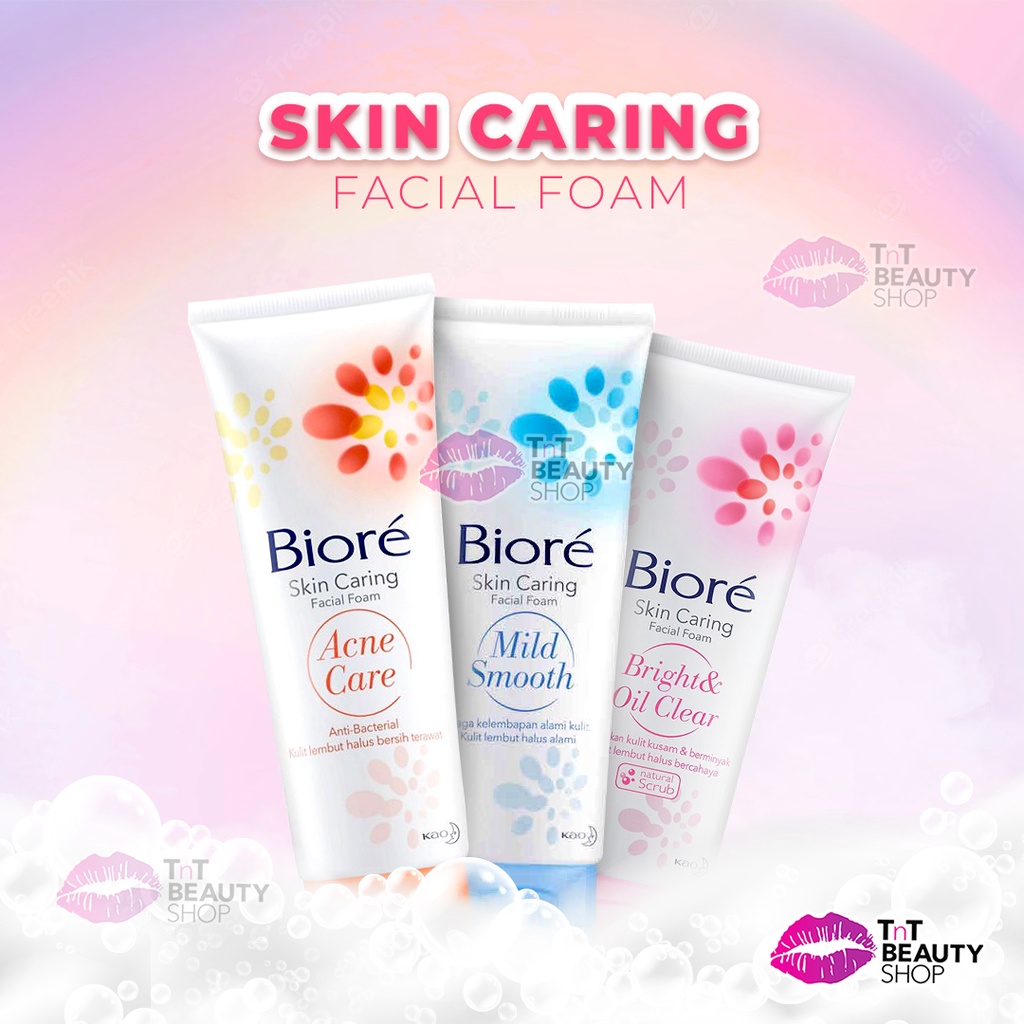 Jual BIORE Skin Caring Facial Foam 100gr - Acne Care | Mild Smooth ...