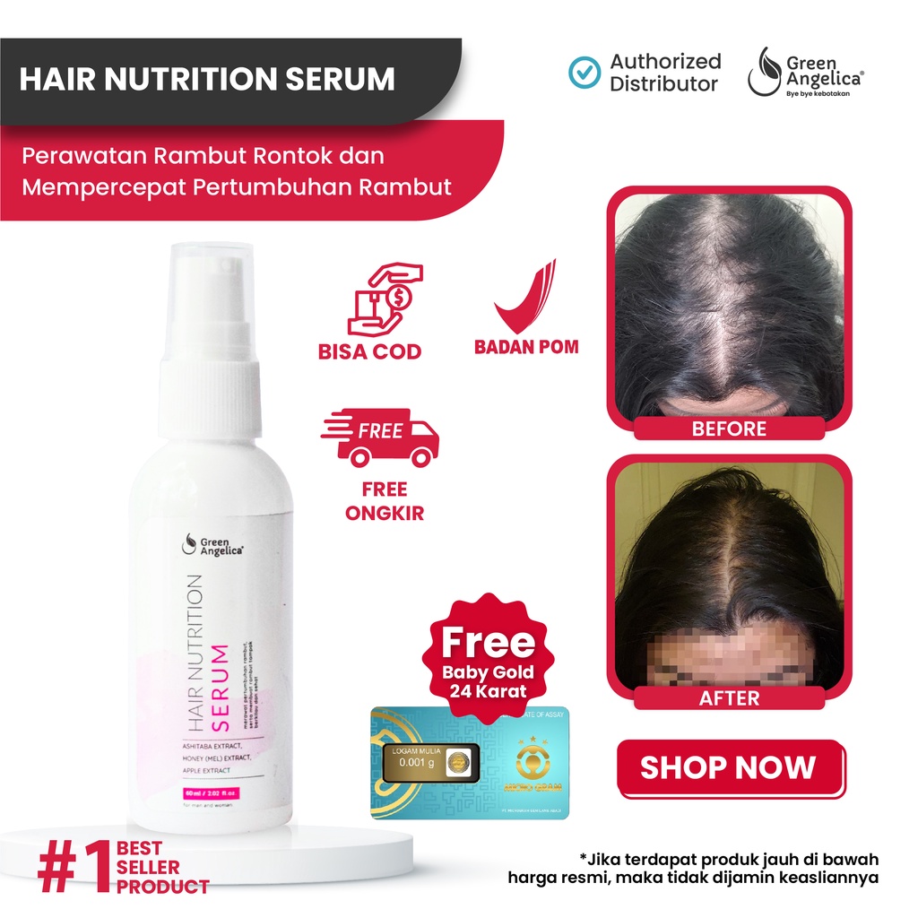 Jual Hair Serum Pencegah Rambut Rontok Merawat Rambut Rusak Bercabang ...