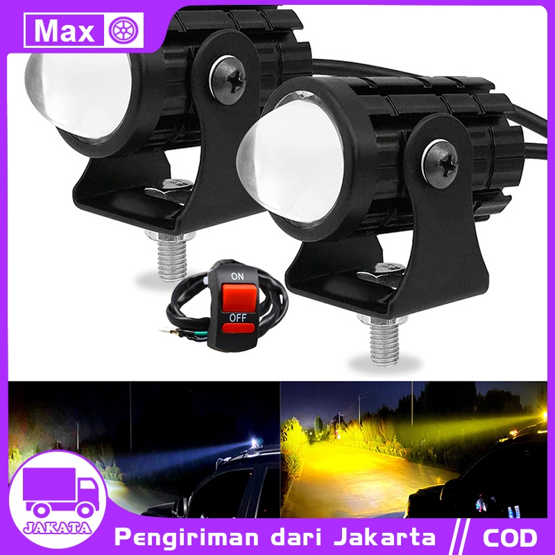 Jual Sepeda Motor LED Laser Spotlight D2 mini 2 Warna Tinggi dan Rendah ...