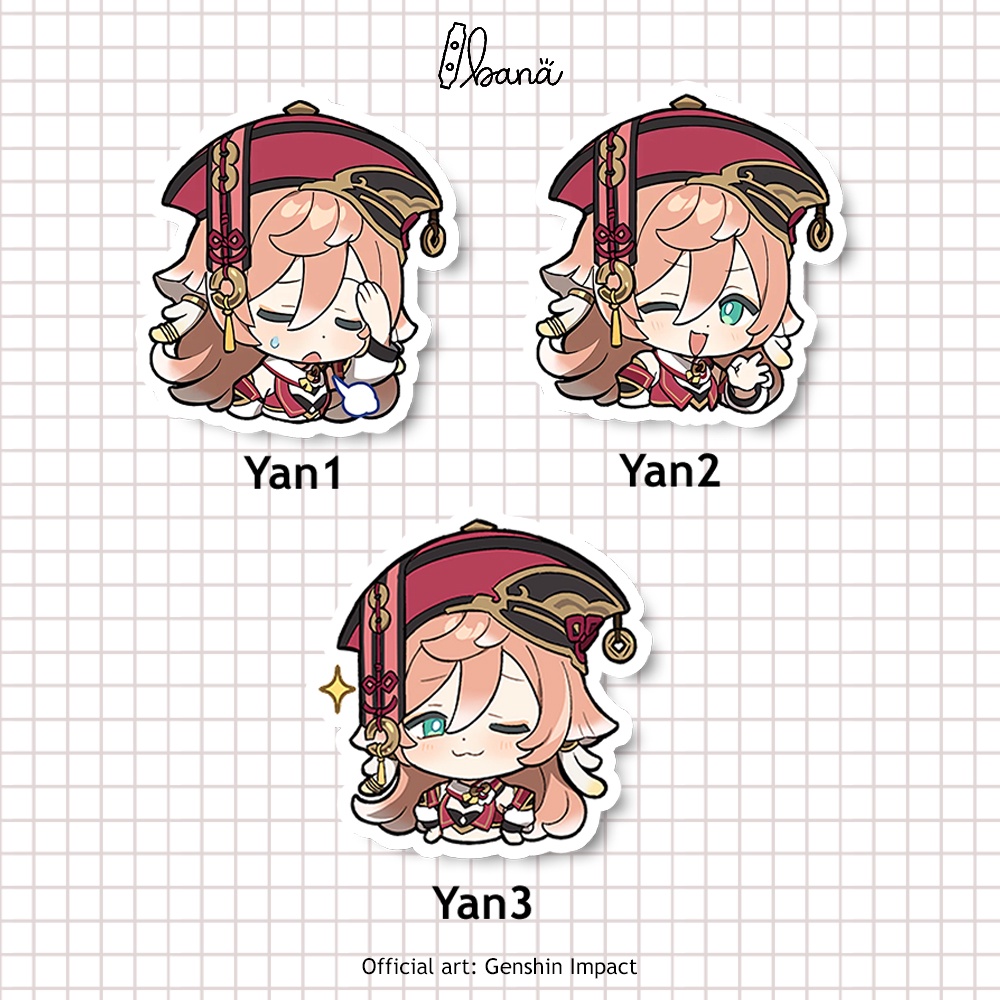 Jual Stiker Genshin Impact YANFEI Sticker Vinyl Waterproof Bijian ...