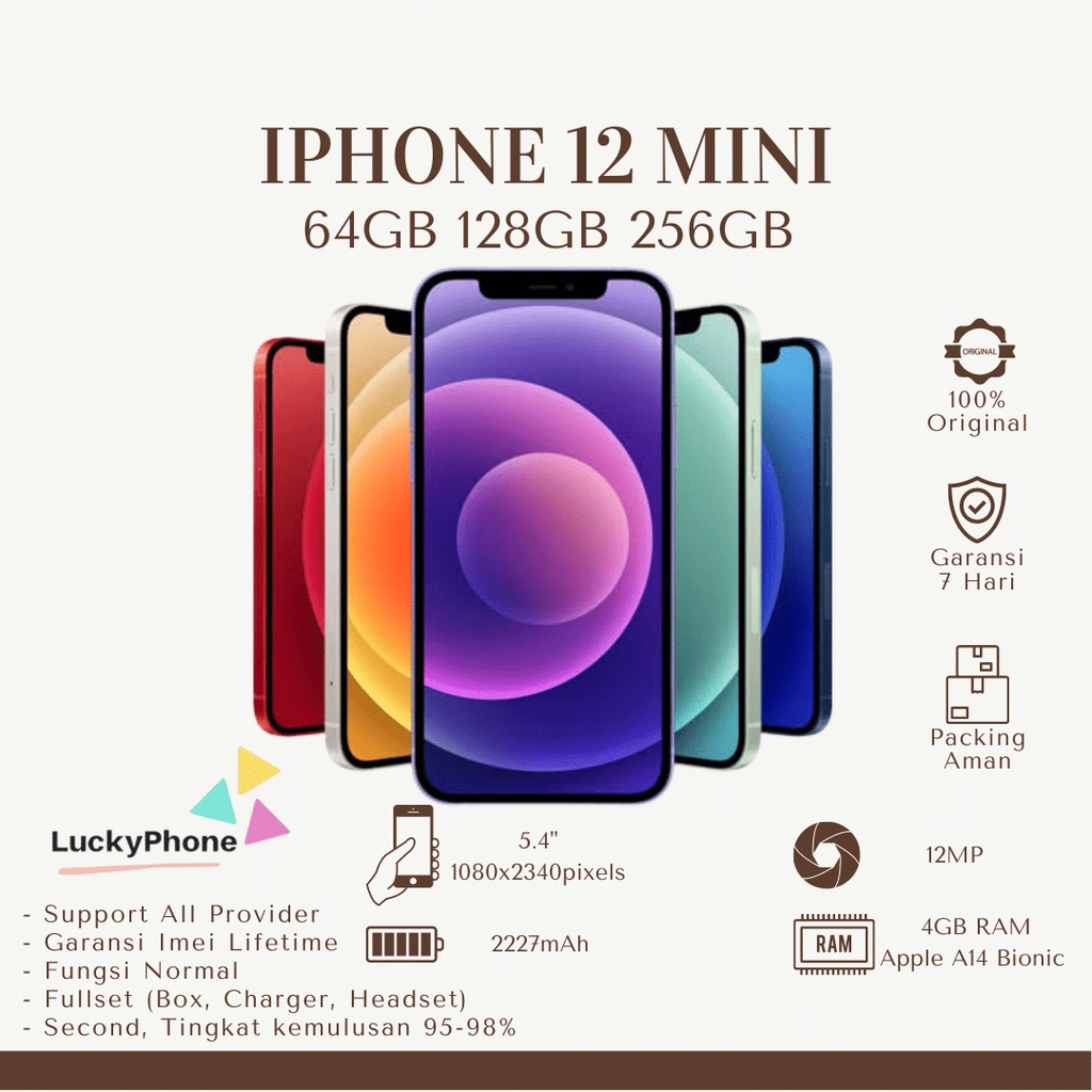 Jual Iphone 12 mini second original 64gb 128gb 256gb | Shopee Indonesia