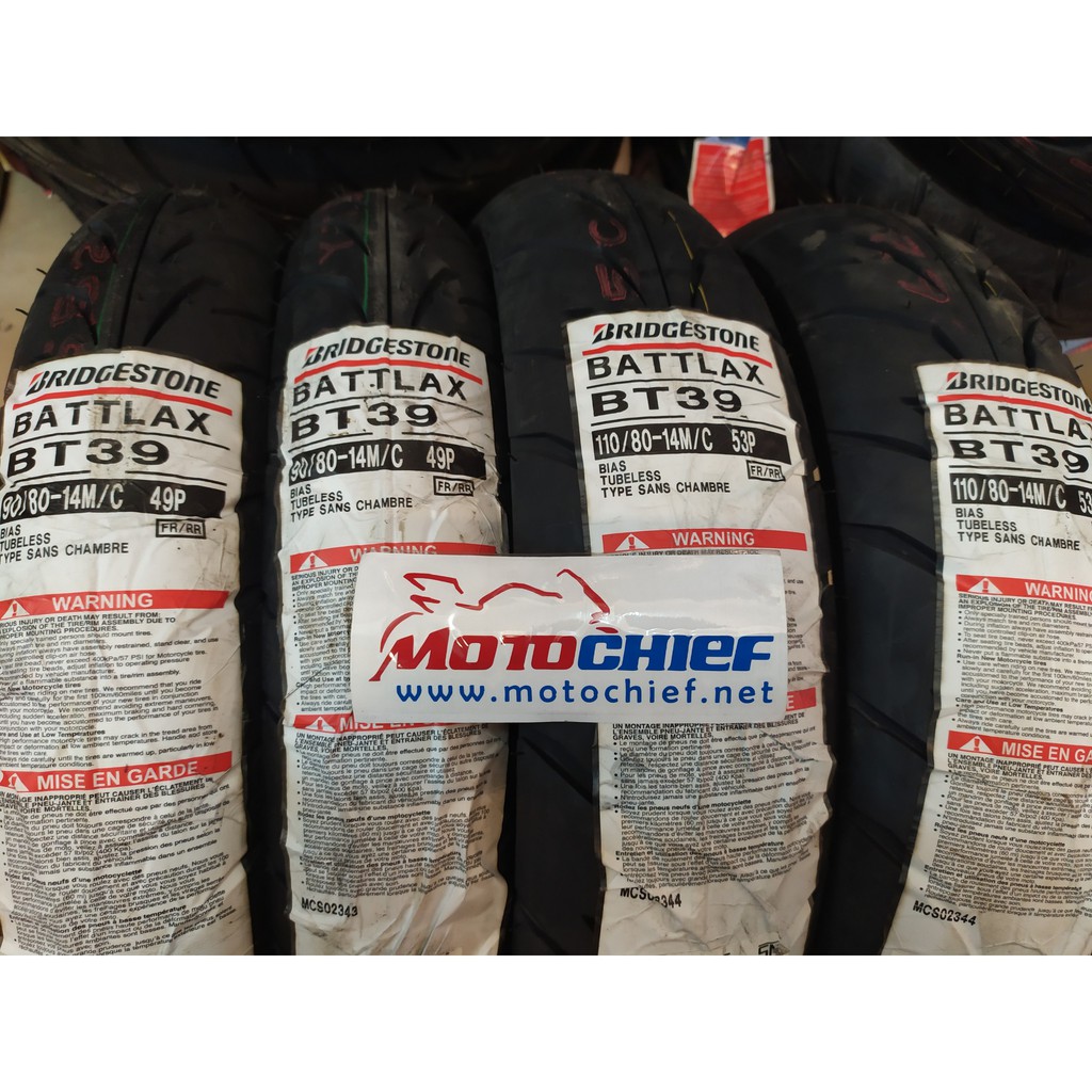 Jual Ban Bridgestone Battlax BT39 110/80 - 14 | Shopee Indonesia