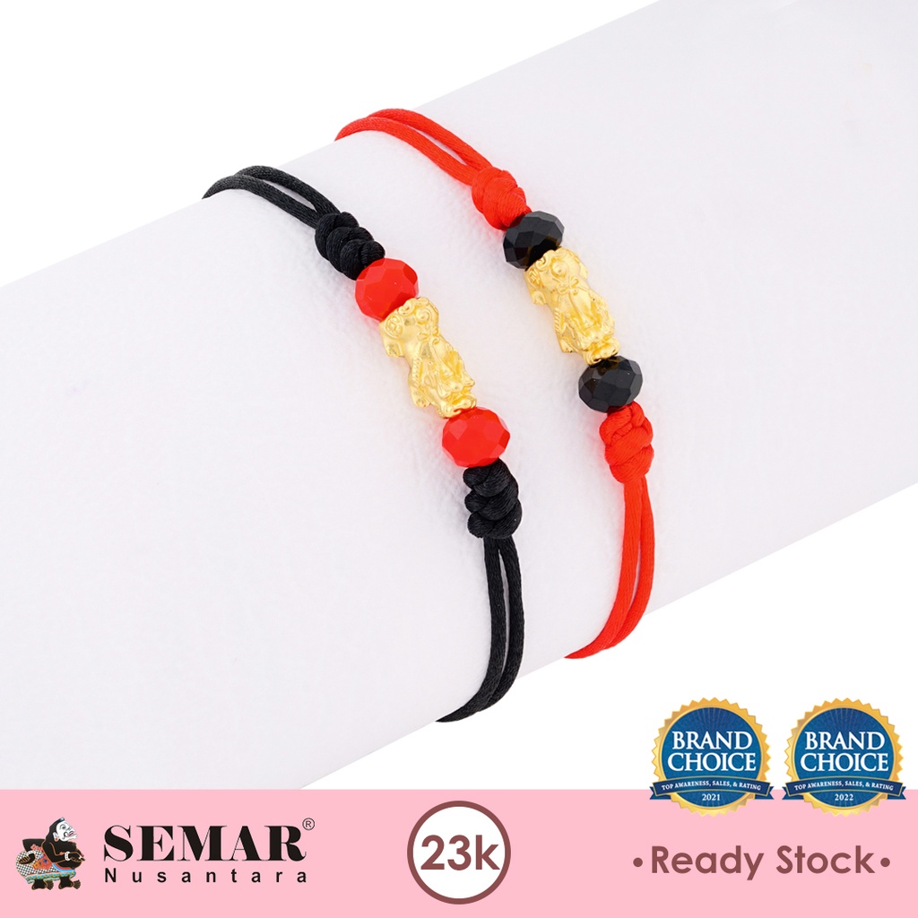 Jual Gelang Tali Emas Charm Dragon Gold 23K Gold Semar Nusantara ...