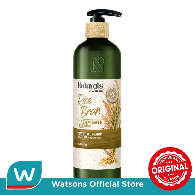 Jual Natural by Watsons Rice Bran Cream Bath 490ml | Shopee Indonesia