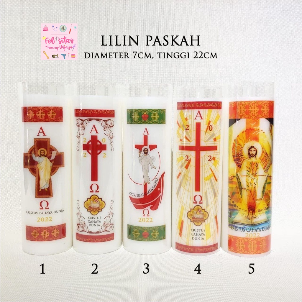 Jual Lilin Putih Altar Doa Misa Paskah Gereja 2022 Menguap ( Uk. 22 x ...