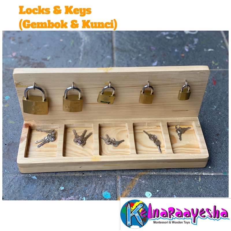 Jual Montessori Locks and Keys (Gembok dan kunci) Indonesia|Shopee ...