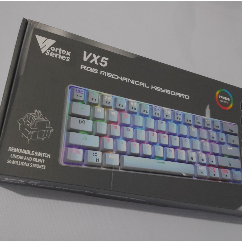 Jual VortexSeries Mechanical Keyboard VX5 + Kabel Paracord GreenYellow ...