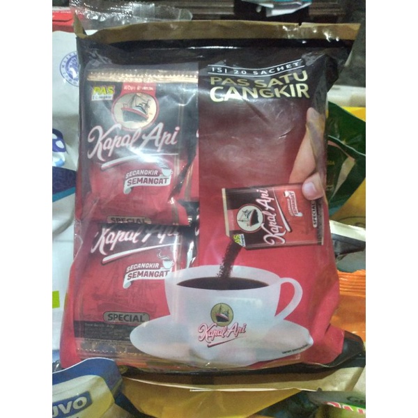 Jual KOPI KAPAL API mini 65g isi 20 pcs. | Shopee Indonesia