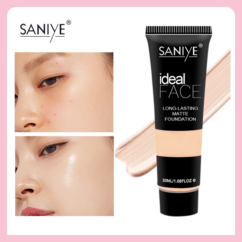 Jual SANIYE 3 Warna Foundation Cair Matte Poreless Liquid Dengan ...