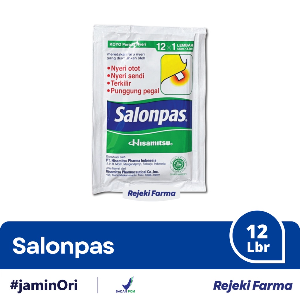 Jual SALONPAS Koyo Pereda Nyeri 12 x 1 Lembar - Salon Pas 6,5cm X 4,2cm ...