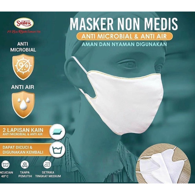 Jual MASKER WAJAH/MASKER KAIN/MASKER KESEHATAN BY SRITEX ISI 10 PCS ...