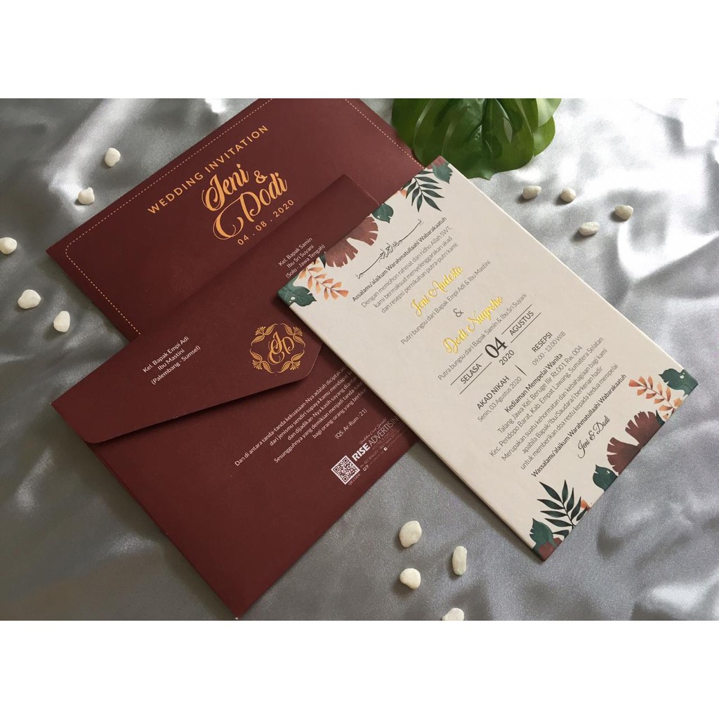 Jual UNDANGAN PERNIKAHAN HARD COVER SINGLE BOARD DENGAN AMPLOP ...