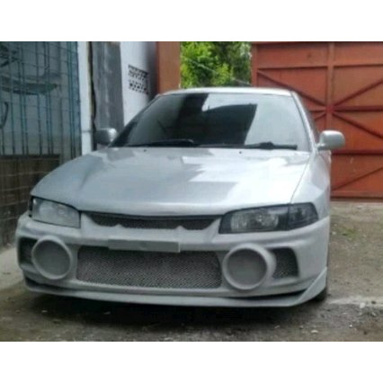 Jual Bumper depan mitsubishi lancer evo 4 model rally bahan fiberglass warna dasar poxy | Shopee ...