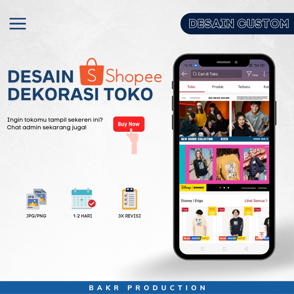 Jual JASA DESAIN SHOPEE BRANDING TAMPILAN TOKO DEKORASI CUSTOM ...
