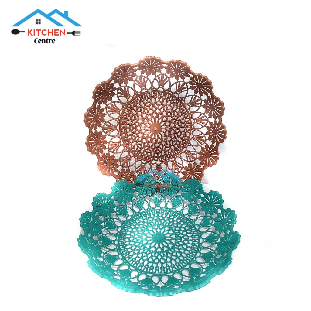 Jual Piring Anyam Rotan Plastik Coklat Motif Bunga Piring Anyam Bunga ...