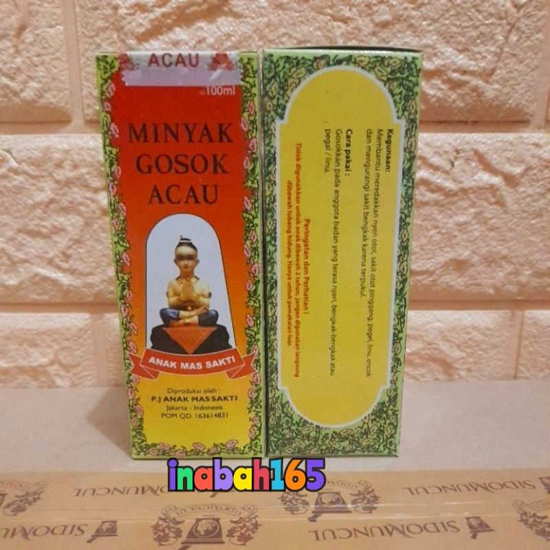 Jual Minyak gosok Acau | anak mas sakti | nyeri sendi,otot,bengkak ...