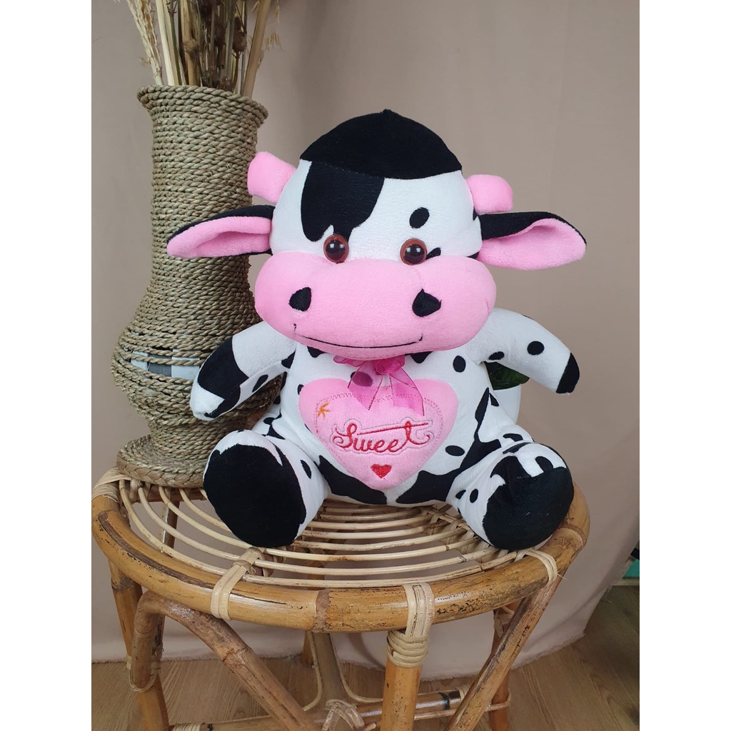 Jual boneka sapi duduk uk 40cm | Shopee Indonesia