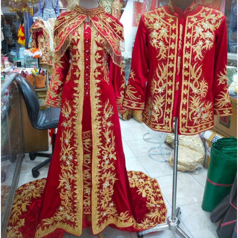 Jual baju gamis pengantin adat minang padang | Shopee Indonesia