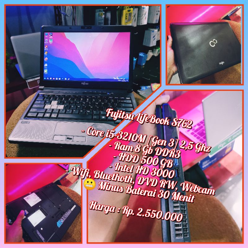 Jual FUJITSU LIFEBOOK S762 (i5 Gen 3, Ram 8, 500 Gb) | Shopee Indonesia
