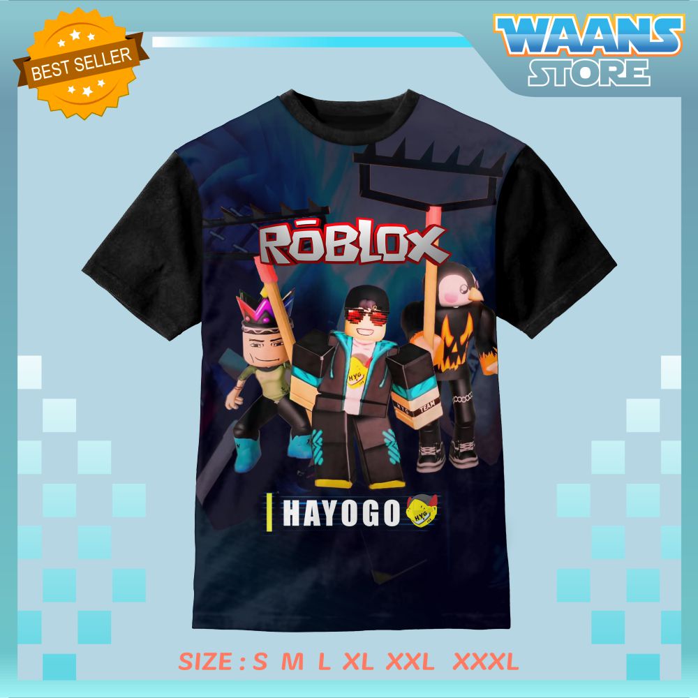 Jual Kaos Anak Game 3D Roblox Hayogo Team | Shopee Indonesia