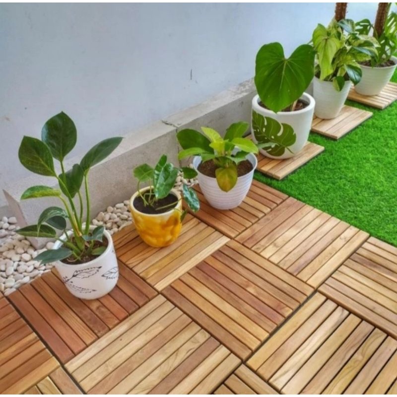 Jual ubin lantai kayu jati interior-outdor | Shopee Indonesia
