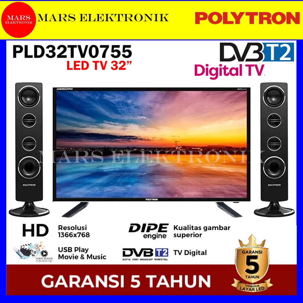 Jual TV LED POLYTRON PLD32TV0755 - 32 INCHI - TERMASUK TOWER - GARANSI RESMI - POLYTRON LED TV ...