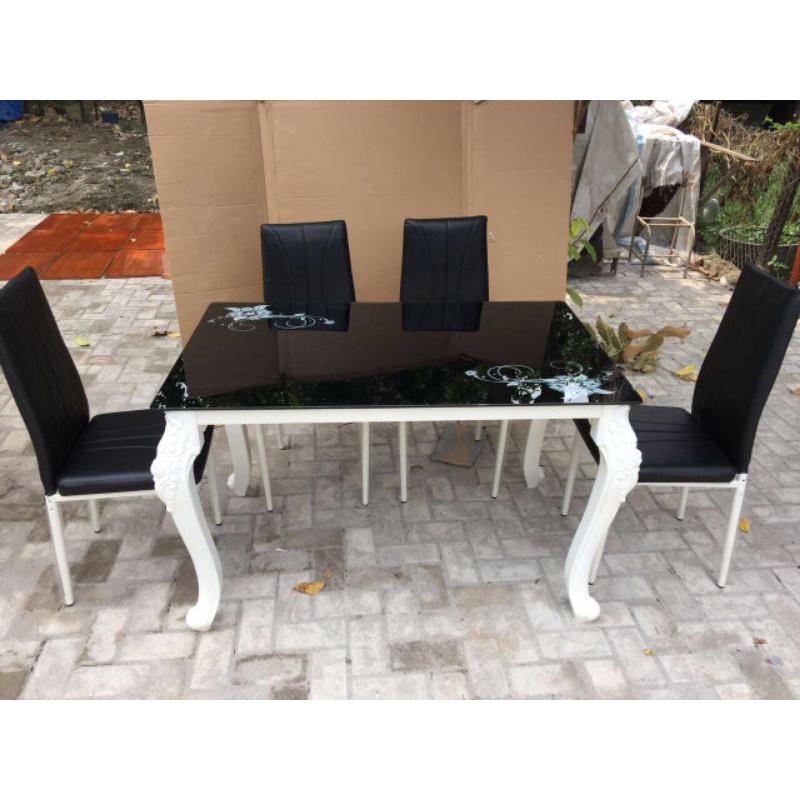 Jual Meja Makan Import Kaki Classic Macan + 4/6 Kursi | Shopee Indonesia