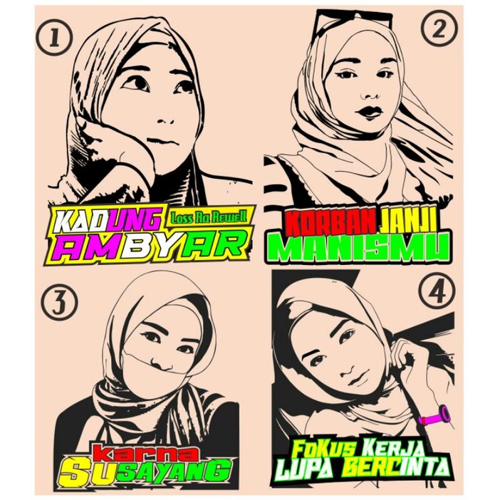 Jual STICKER CUTTING GAMBAR VARIASI PINTU TRUCK ATAU PICKUP BAHAN ...