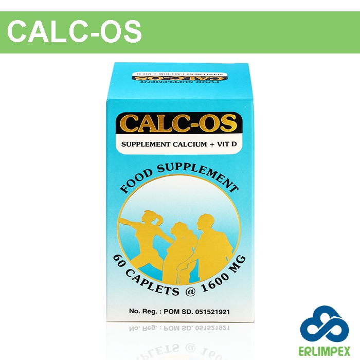 Jual Calc-Os Suplemen Calcium + Vitamin D untuk Tulang dan Gigi - Botol ...