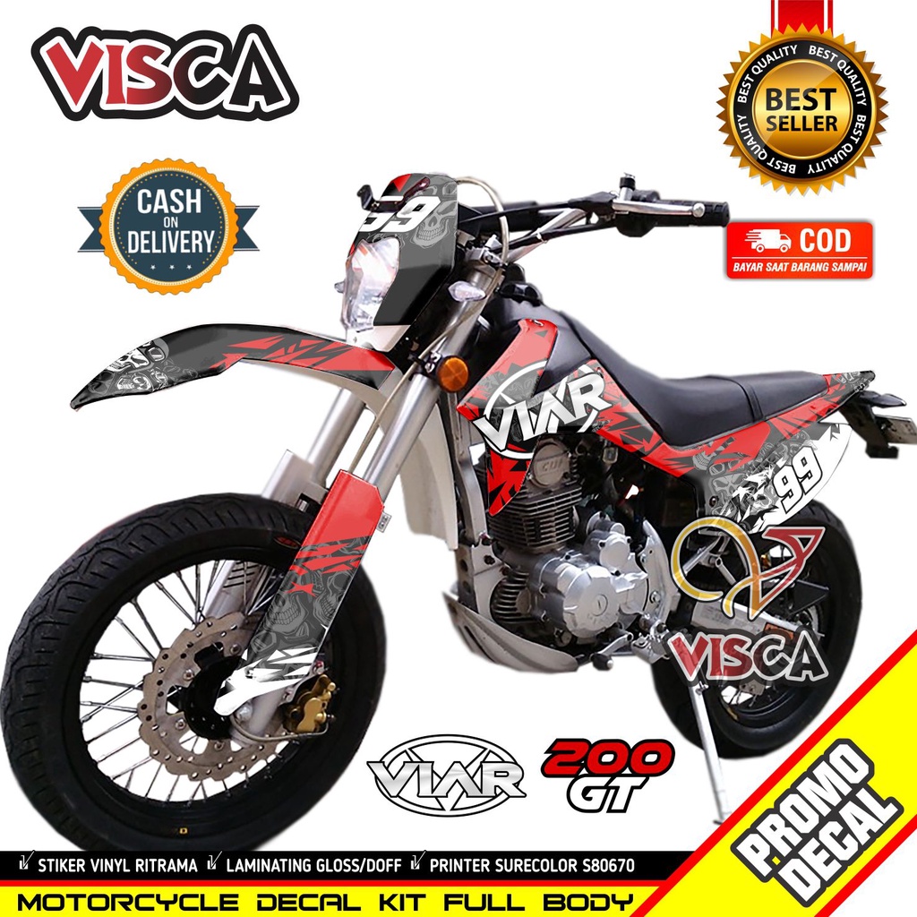 Jual Decal Viar X Cross 200 GT Terbaru Full Body Decal Viar X Cross 200 ...