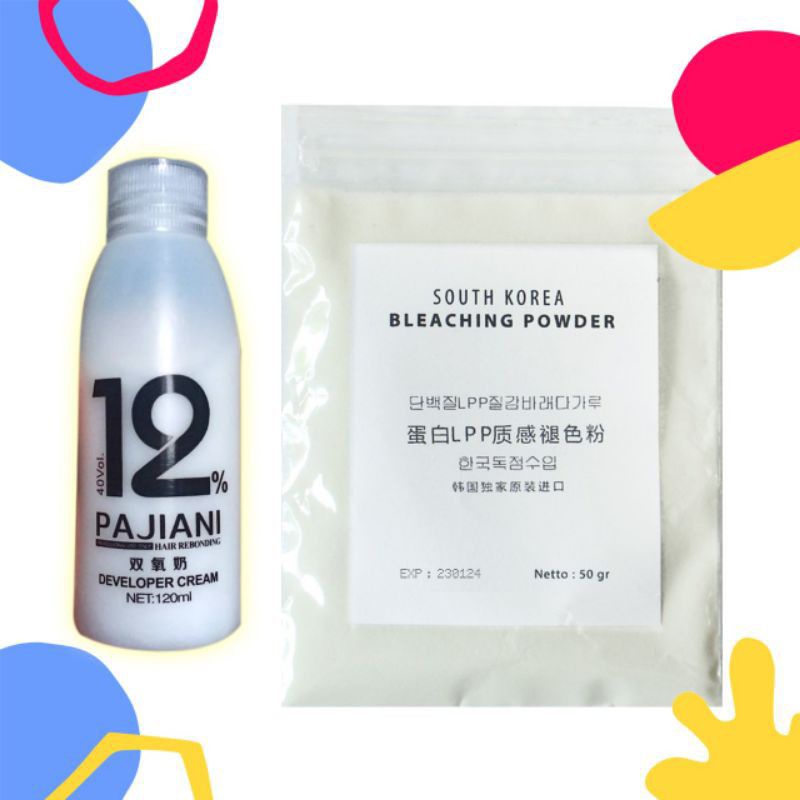 Jual BLEACH KOREAN Powder 50gr + Developer 120ml | Bleaching Rambut ...