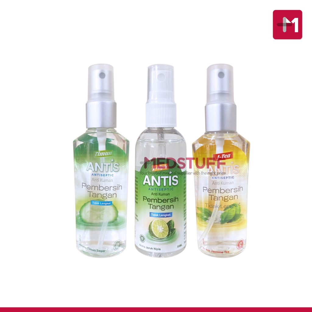 Jual Antis Spray 55ml Handsanitizer Hand Sanitizer Spray Antis 55ml ...