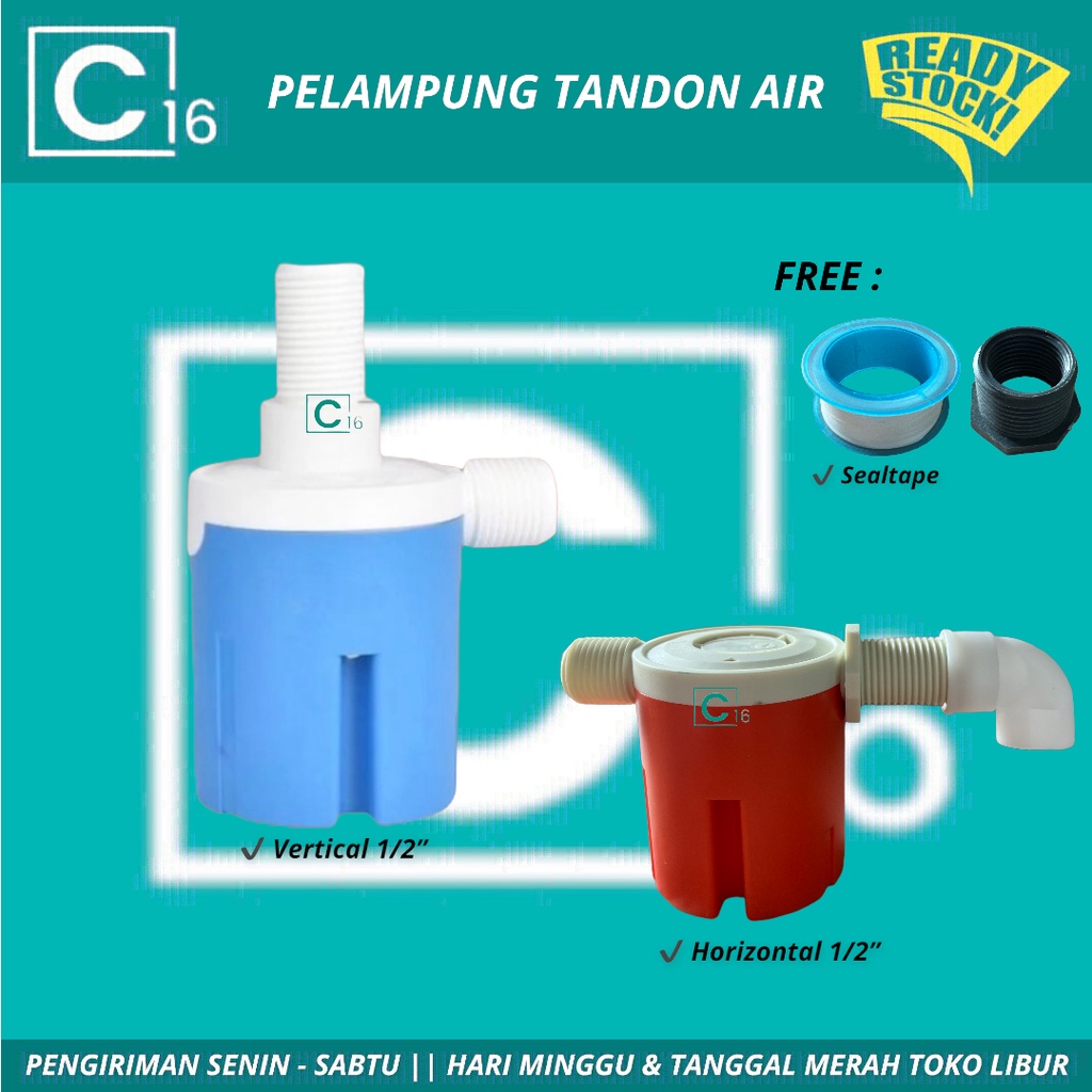 Jual Kran Otomatis Keran Tandon Air Pelampung Toren 1/2 Inch Vertical ...