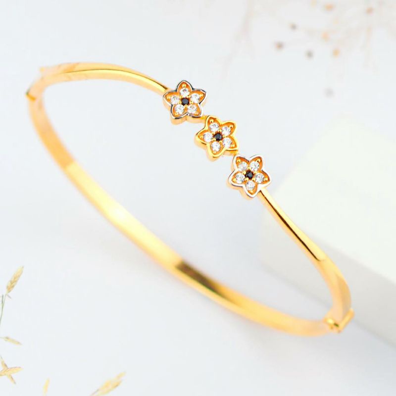 Jual Gelang Emas Oval Pipih 3 Bintang Mata - Toko Emas Gadjah | Shopee ...