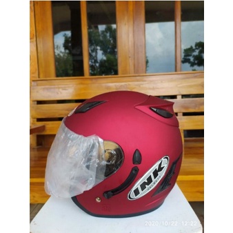 Jual Helm INK Centro KW DOUBLE VISOR MAROON DOFF, DAPAT STIKER | Shopee ...