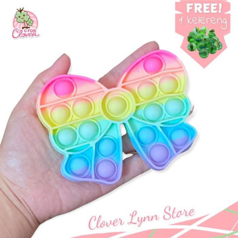 Jual POP IT PASTEL BOW / tiktok viral popit pita kepala | Shopee Indonesia