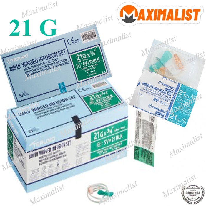 Jual ECERAN - Wing Needle Terumo 21G / 23G / 25G / 27G - Jarum Infusion Set - Jarum Infus ...