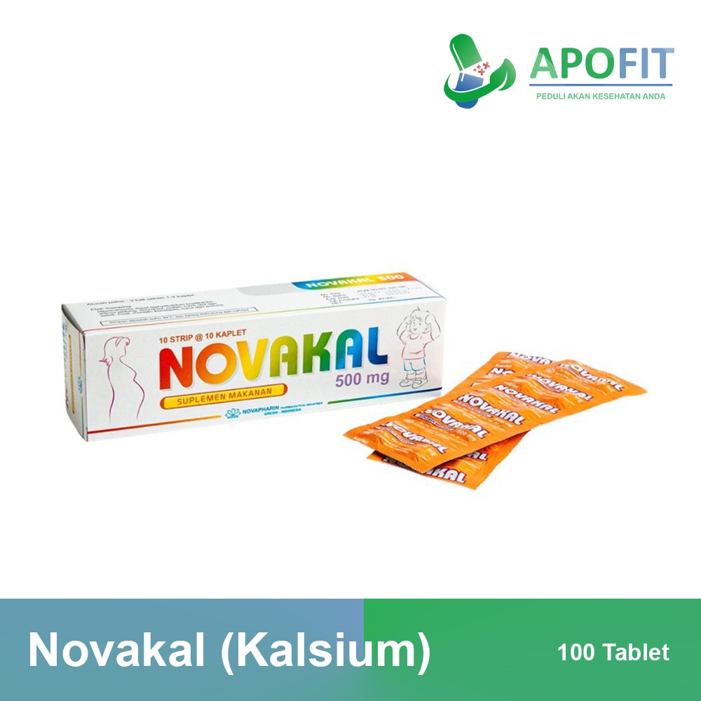 Jual Novakal - Kalsium 500mg (100 Tablet) | Shopee Indonesia