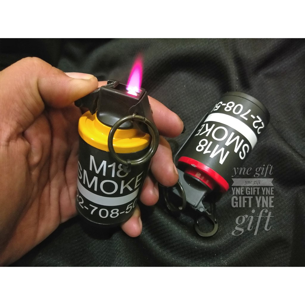 Jual Promo Terbaru! Korek Gas Unik Smoke Grenade M18, Korek Api Antik ...