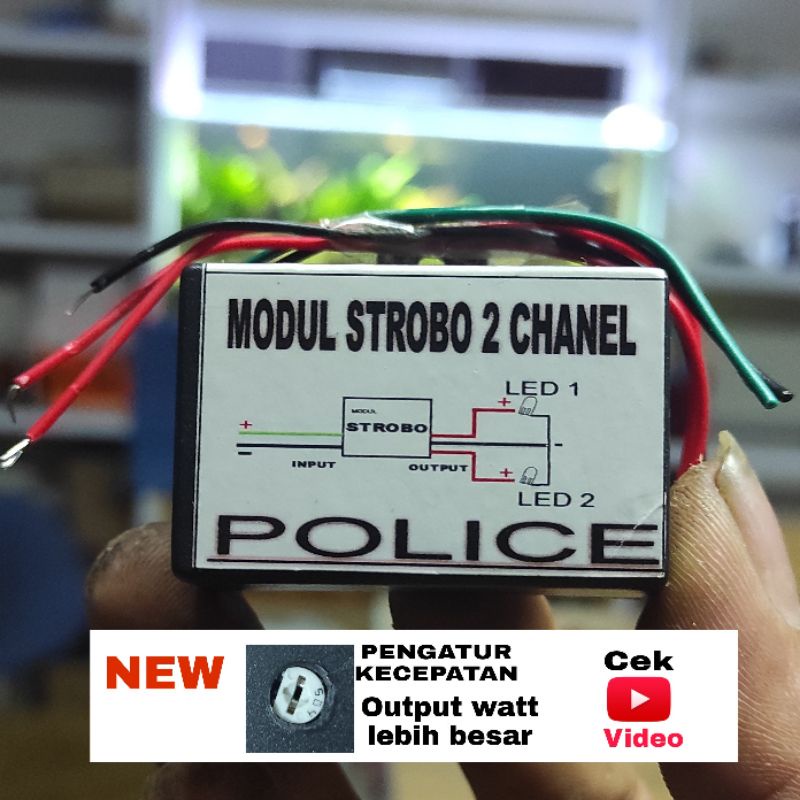 Jual Modul Led strobo polisi 2 chanel 12/24v | Shopee Indonesia