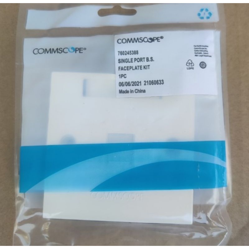 Jual Faceplate AMP Commscope 1 Hole 2 Hole Face Plate RJ45 Modular - 1 ...