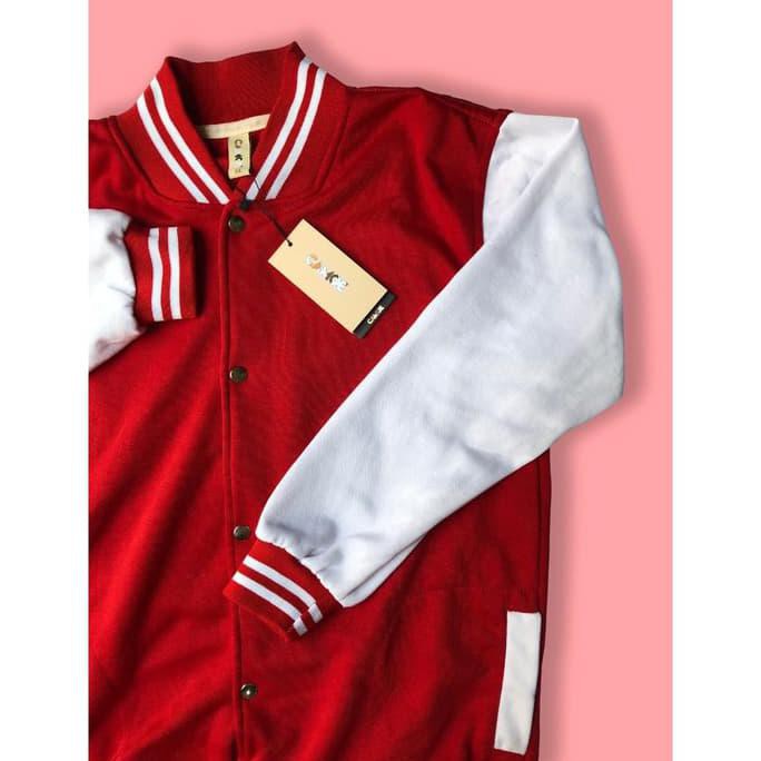 Jual JAKET BASEBALL VARSITY POLOS CAMOE PREMIUM & ORIGINAL - MERAH ...