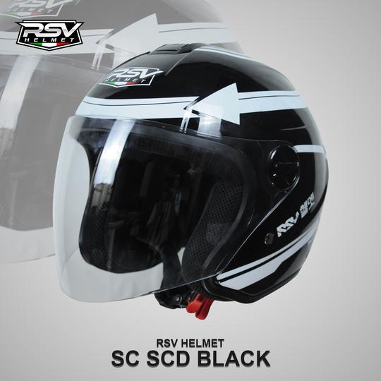 Jual Helm Half Face RSV SC Super Color SCD Black | Shopee Indonesia