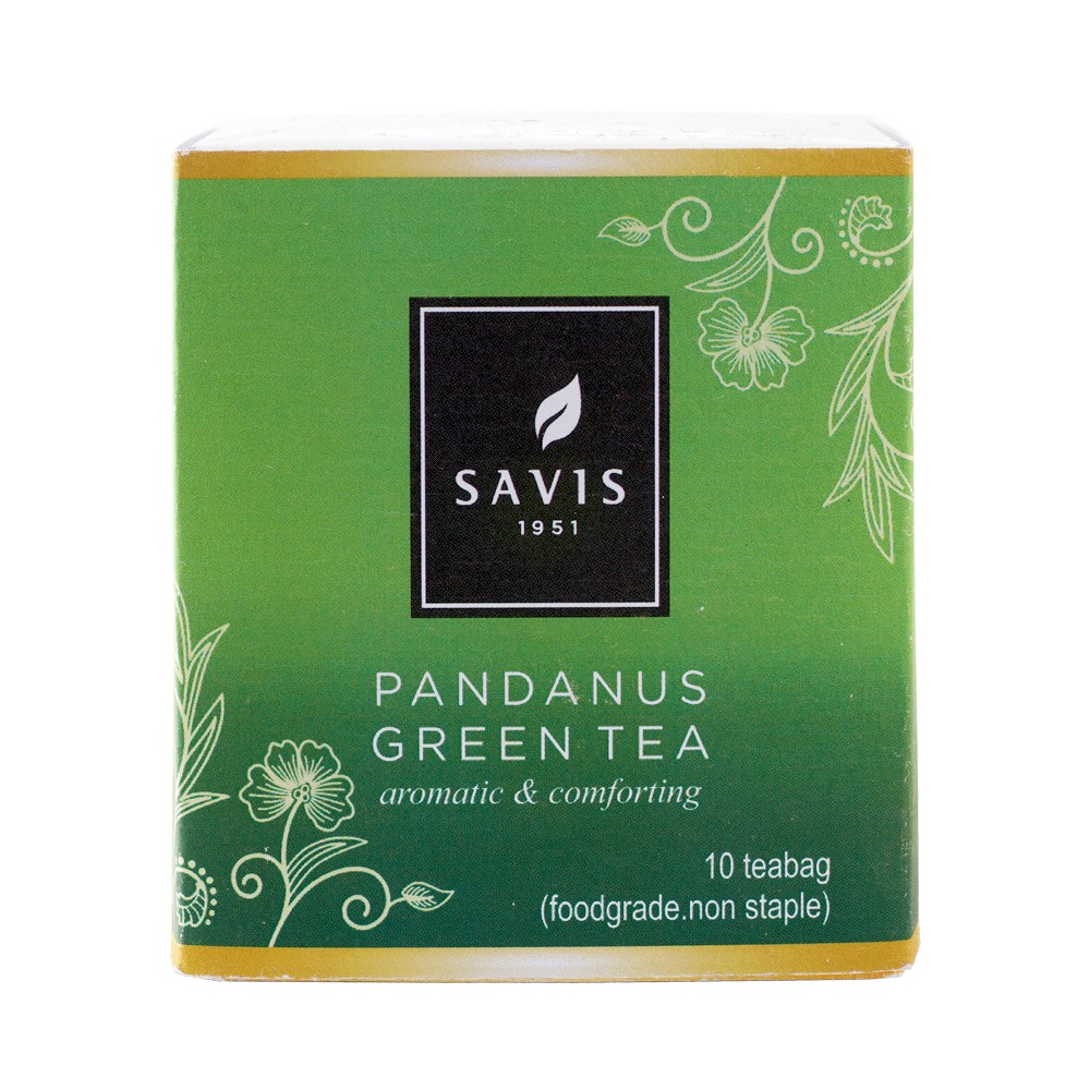 Jual Savis - Pandanus Green Tea | Teh Hijau Pandan Premium - Isi 10 ...