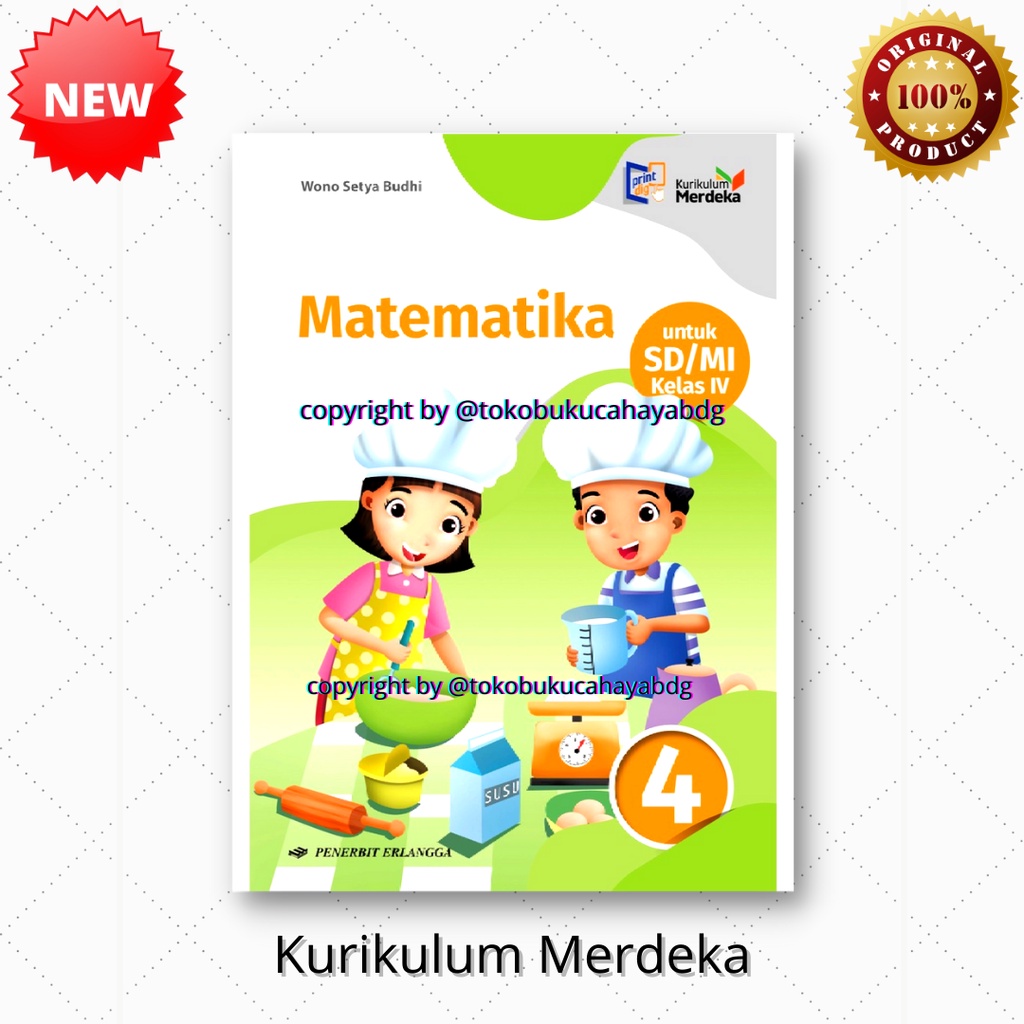 Jual BUKU MATEMATIKA KELAS 4 / IV KURIKULUM MERDEKA SD/MI ERLANGGA Original Baru | Shopee Indonesia