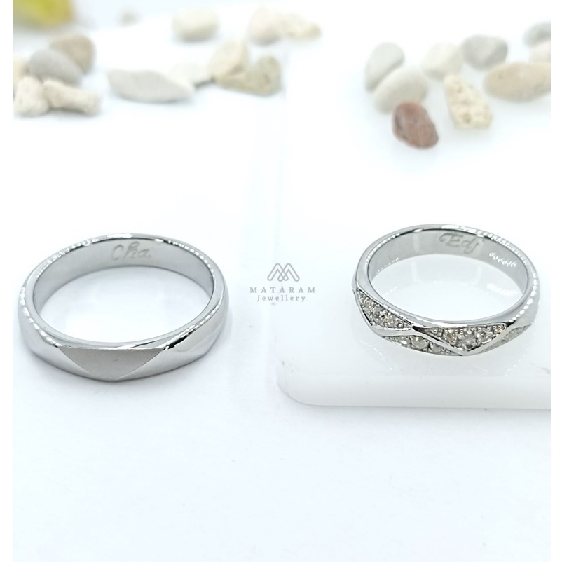 Cincin Kawin Tunangan Emas Putih Premium WG0164 | atelier-yuwa.ciao.jp